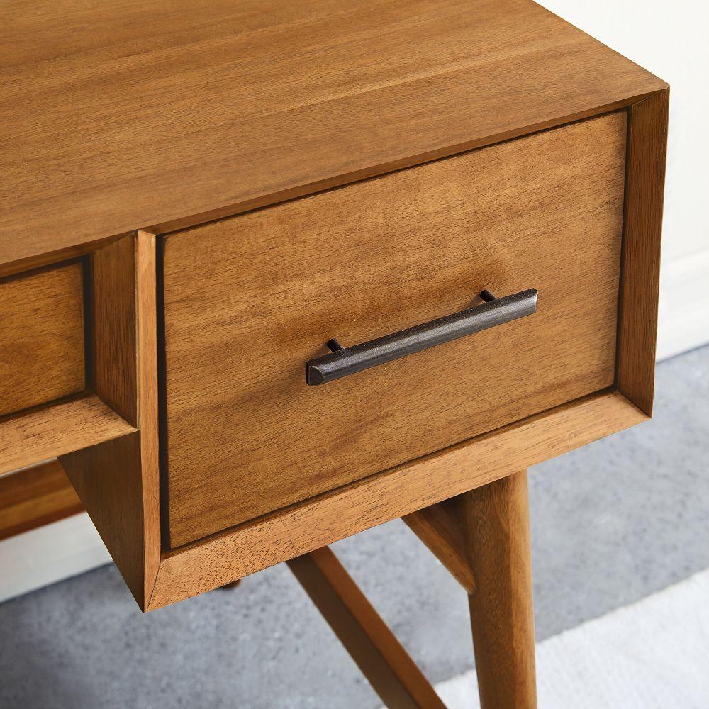 Mid Century Desk 132cm Sustainable Vintage Design West Elm UK